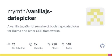 Github Mymth Vanillajs Datepicker A Vanilla Javascript Remake Of Bootstrap Datepicker For