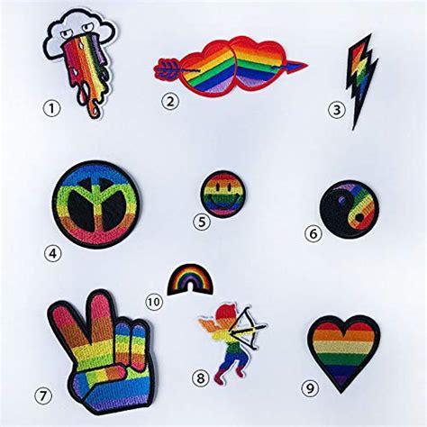 Vanvene Rainbow Lgbt Gay Pride Patches Setlesbian Patch Embroidered