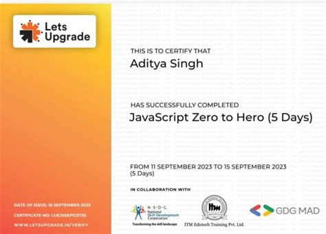 Aditya Singh On Linkedin Letupgrade Javascript