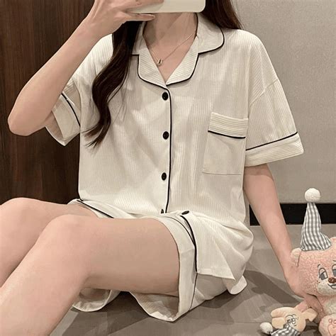 [당일출고]신혼부부 여름 반팔 커플 잠옷 파자마 파자마파티잠옷 투피스잠옷 파자마룩 에이블리