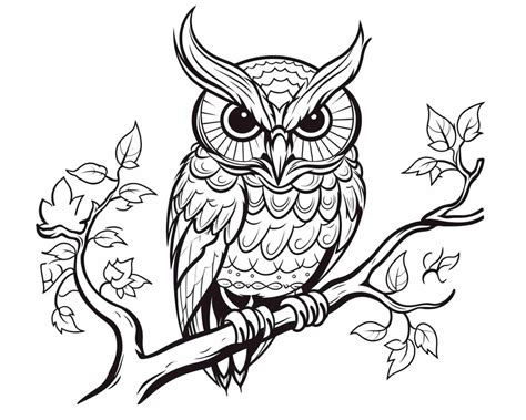 Sova 3 Omalovánky K Vytisknutí Zdarma