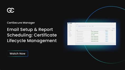 Encryption Consulting Llc On Linkedin Certsecure Email Setup And Report Scheduling Tutorial