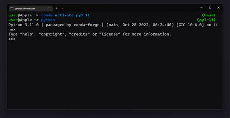 使用 Conda 提前体验安装 Python 311 Itdevwu Blog 使用 Conda 提前体验安装 Python 311 Itdevwu Blog