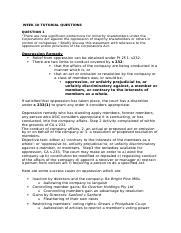 WEEK 10 TUTORIAL QUESTIONS LAW Docx WEEK 10 TUTORIAL QUESTIONS
