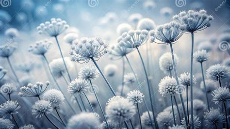 Jarzmianka Flowers In A Monochromatic Landscape Generative Ai Stock Illustration Illustration