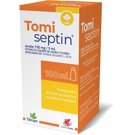 Tomiseptin Jarabe 750 Mg5 Ml Alivio De La Tos