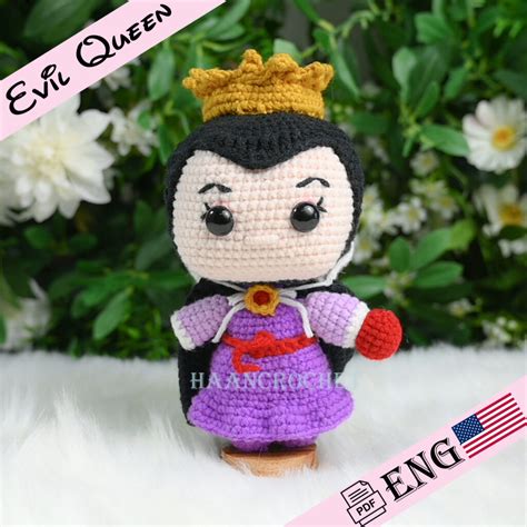 Evil Queen Crochet Pattern Evil Queen Doll Evil Queen Amigurumi Evil