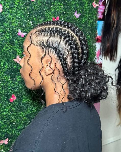 Cornrows With Curls