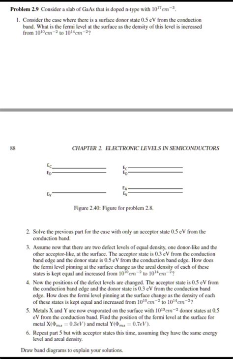 Solved Problem 2 9 Consider A Slab Of Gaas That Is Doped N Type With 10 17 Cm 3 1 Consider