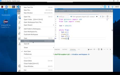 Raspberry Pi Python LED Blink Data Protection Down Pat