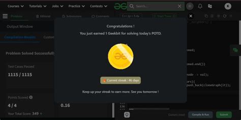 Dsa Potd Geeksforgeeks Graphs Clonegraph Dfs Cplusplus Kumari Divya Rashmi