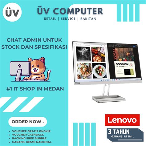 Jual Monitor Led Lcd Lenovo L I Inch Fhd P Panel Ips Hz Garansi Resmi