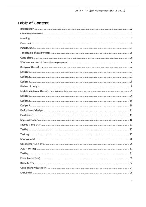 Unit 9 It Project Management Assignment 2 Learning Aim B And C