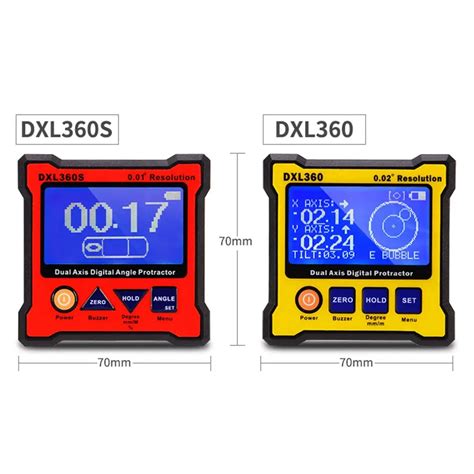 Review Dxl360s Dual Axis Digital Display Level Gauge Angle Protractor Electronic Inclinometer