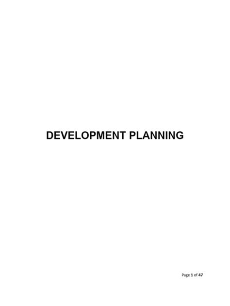 Development Planning Pdf Inputoutput Model Economics
