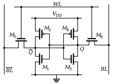[solved] Sketch The Circuit Diagram Of A 1 Bit Cmos Static Ram Cell And