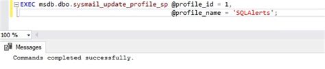 renaming the sql server mail profile notes on sql