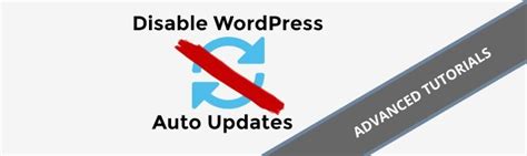 Turn Off Wordpress Auto Update Wponcall