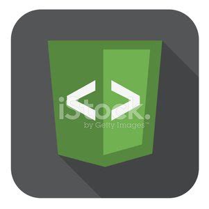 Vector Illustration Of Green Shield With Xml Programming Stock Vector