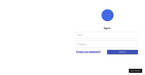 Signin Form React Codesandbox