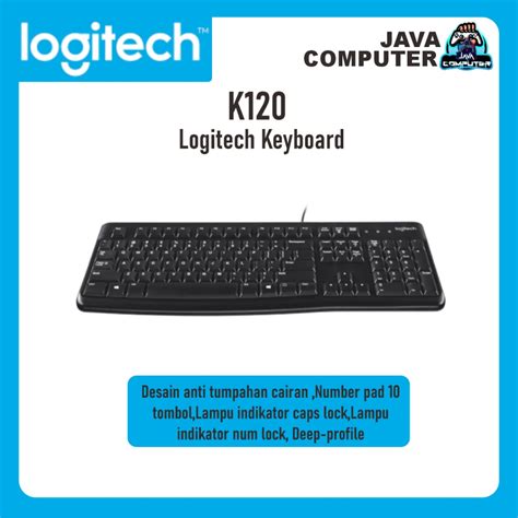 Jual Logitech Keyboard K120 Keyboard Usb Plug And Play Shopee