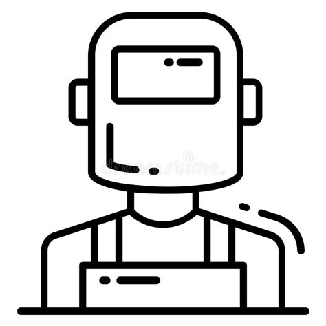 Welder Icon Single Avatar Vector Illustration Stock Vector