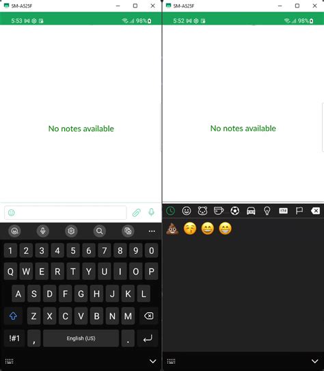 When Click On Emoji Button Keyboard Is Open But Edit Text Is Not Show Emoji Keyboard Is Overlap