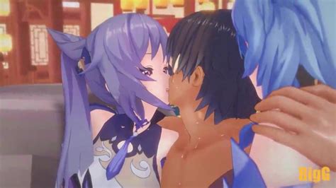 Ganyu And Kequing Fucking Hard In Threesome Genshin Impact Animation