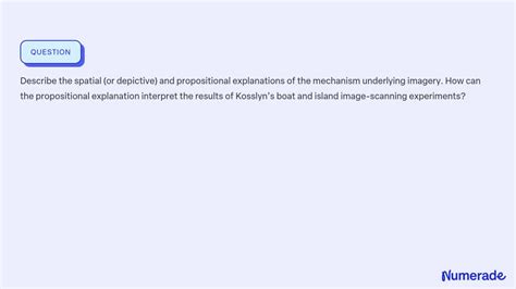 Solved Describe The Spatial Or Depictive And Propositional