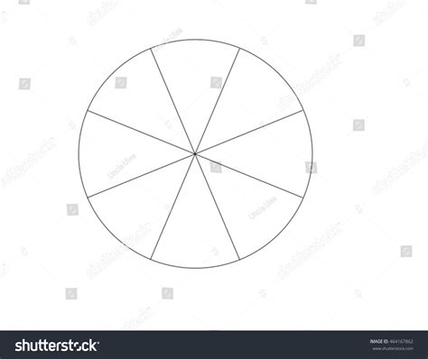 8 Slice Pie Chart Pattern Stock Vector Royalty Free 464167862