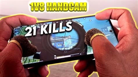21 Kills Handcam 🔥 Pubg Lite Handcam Four Finger Full Gyro Solo Vs