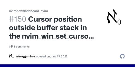 Cursor Position Outside Buffer Stack In The Nvimwinsetcursor