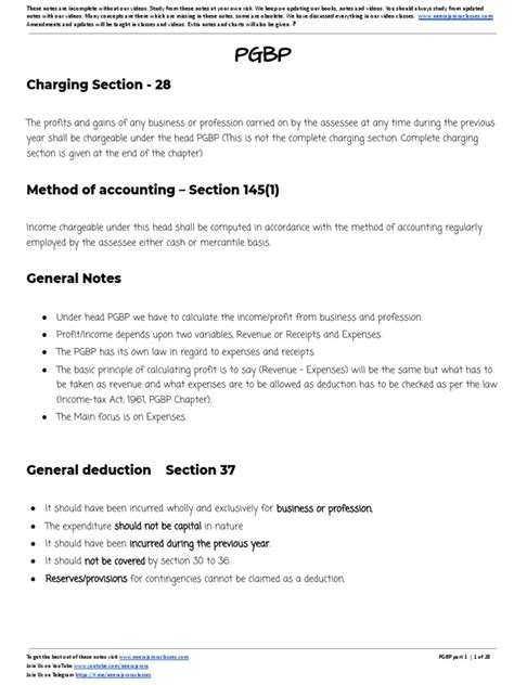 22 Pgbp Part 1 Students Pdf Expense Tax Deduction