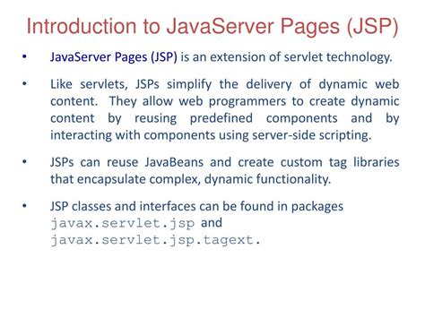 Ppt Introduction To Javaserver Pages Jsp Powerpoint Presentation