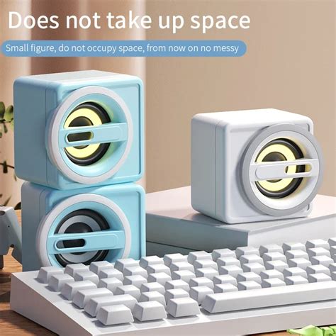 Pc용 컴퓨터 스피커 Usb 유선 스피커 Led 조명 하이파이 사운드 서라운드 만화 귀여운 라우드 스피커 노트북