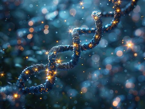 Abstract Animated Structure Of A Dna Molecule From Particles Concept Animation Of Digital Dna