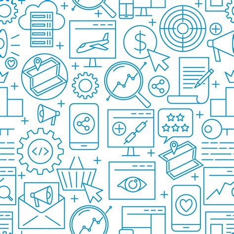 Premium Vector Seo Seamless Pattern