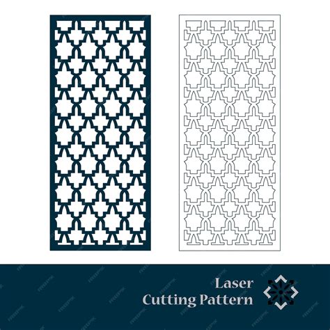 레이저 및 Cnc 컷 템플릿 패턴 금속 절단 또는 나무 조각 패널 디자인 프리미엄 벡터