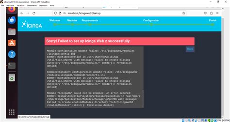 Icinga Web 2 Set Up Failed Because Of Permission Denied Icinga Web