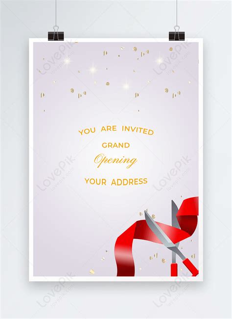 그라데이션 배경 그랜드 오프닝 리본 커팅 포스터 이미지 사진 465570181 무료 다운로드