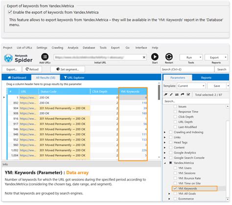 Netpeak Spider 38 Keywords From Yandexmetrica And 17 New Issues