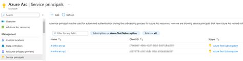 creating a service principal for onboarding to azure arc at scale
