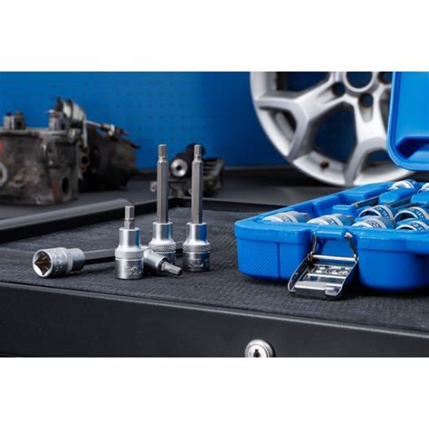 Bgs Technic Bit Socket Set 12 5 Mm 1 2 Drive Internal Hexagon 30 Pcs