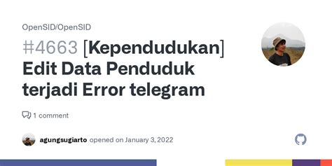 Kependudukan Edit Data Penduduk Terjadi Error Telegram · Issue 4663
