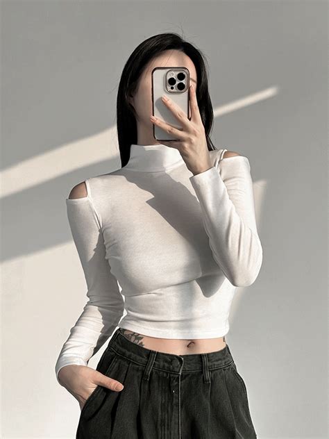 [기모안감🤍] 소프트 어깨 트임 폴라 긴팔 티셔츠 3color