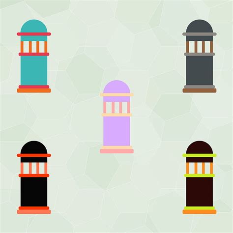 공원 휴지통 컬렉션 벡터 Ai Eps Uidownload