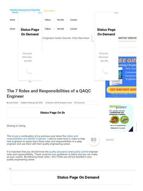 The 7 Roles And Responsibilities Of A Qaqc Engineer Pdf Quality