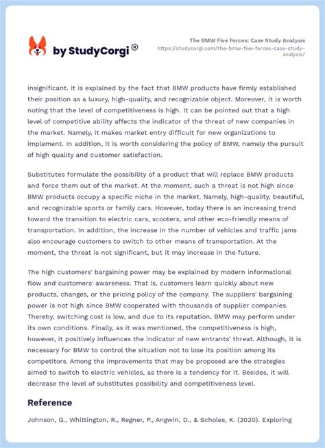 The Bmw Five Forces Case Study Analysis Free Essay Example