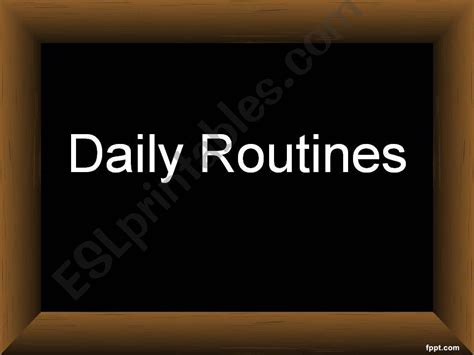 ESL English PowerPoints Daily Routines