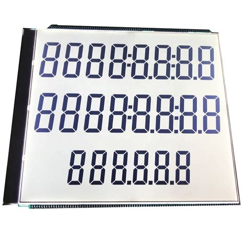 White Color Custom Segment Display For Fuel Dispenser With Touch Lcd Panel Segment Display And